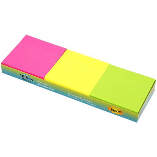 Stick On Notes - Beautone - 76x76mm - Neon Assorted - Pack of 12 ...