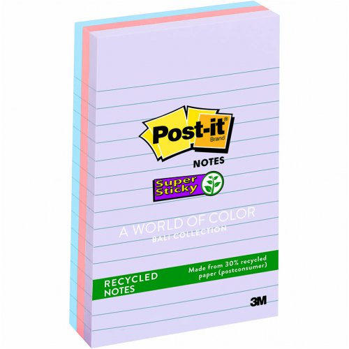 Post-it Notes - Nature Hues - 101x152mm - 660-3SSNRP - Assorted - Pack ...