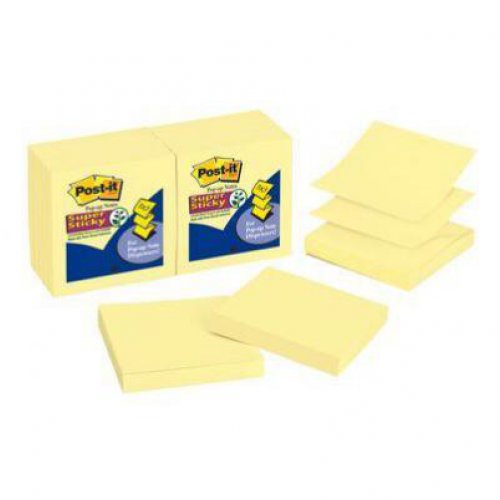 Pop Up Post It Notes - R330-12SSCY - 76 x 76mm - Yellow - Pack of 12 ...