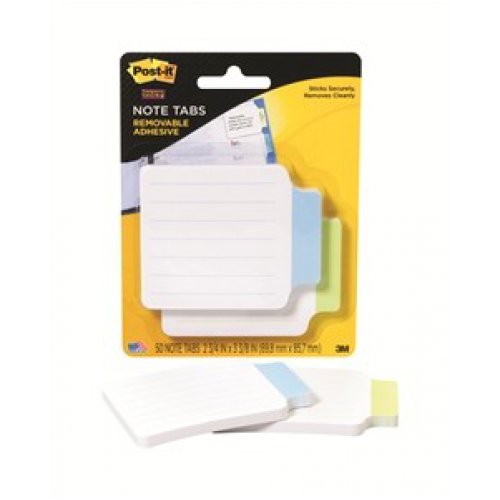Post It Label Tabs - Super Sticky - 70 X 36mm - Green/Blue - 50 Pack ...