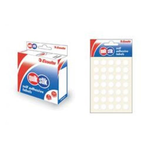 Multi-Purpose Stickers - Quik Stik - Circle - 14mm - White - Pack of ...