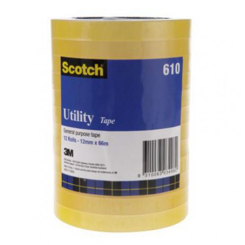 Utility Tape - Scotch - 610 - 12mm x 66m - Pack of 12 | Skout Office ...