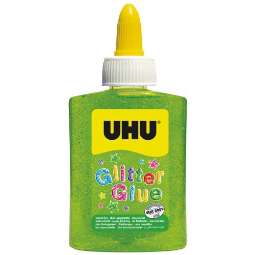 Glitter Glue - UHU - 88ML - Green | Skout Office Supplies