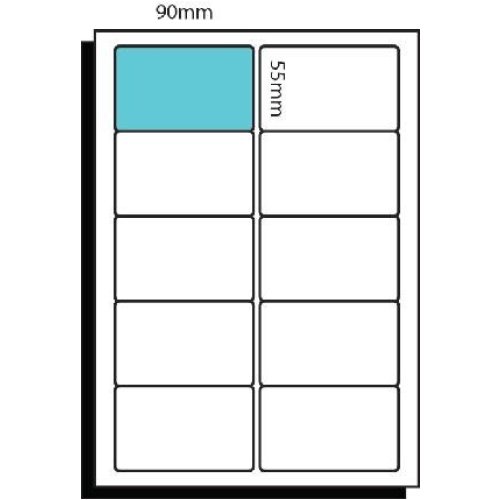 Laser Copier Label Austab CL10 - 90 x 55mm Box of 100 | Skout Office ...