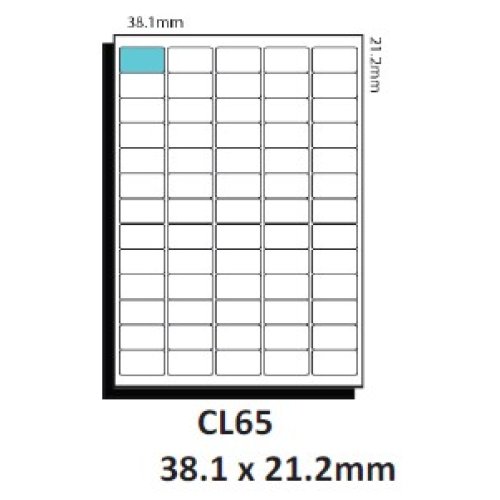 Laser Copier Label Austab CL65 - 38.1mm X 21.2mm Box of 100 | Skout ...