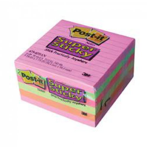 Post-it Notes - Super Sticky - 675-6SSAN - Lined - 98x98mm - 6 Pack ...