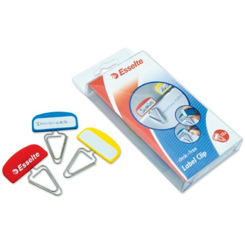Label Clips Esselte Assorted 18258 Pack 12 | Skout Office Supplies