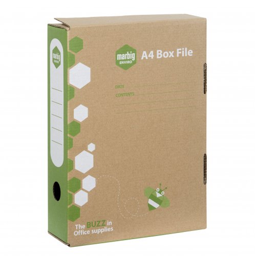 Box File - Marbig - A4 - 80mm - Enviro Kraft | Skout Office Supplies