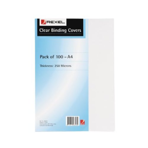 Binding Covers Rexel A4 Clear Pvc 250micron Pk100 | Skout Office Supplies