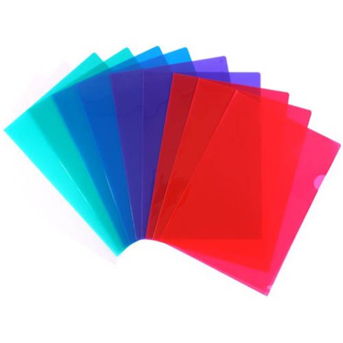 Letter File - Beautone - A4 - Transparent Assorted Colours - Pack of 10 ...