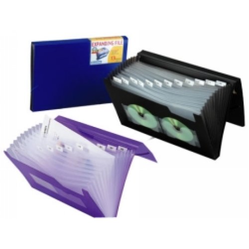 Expanding File FC 13 Pocket Poly Pro Blue | Skout Office Supplies
