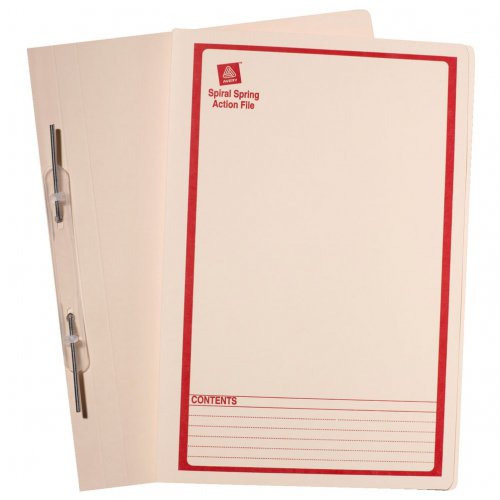 Spiral Spring File - Avery - FC - Buff Printed Red - Box of 25 | Skout ...
