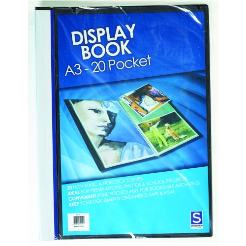 Display Book - GNS - A3 - 20 Pocket - Black | Skout Office Supplies