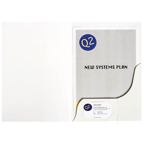 Presentation Folder - Marbig - A4 - Gloss - White - Pack of 20 | Skout ...