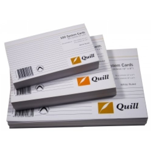 System Cards - Quill - 127x203 - White Ruled - Pack of 100 | Skout ...