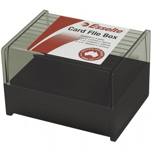 System Card Box - Esselte - 5x3 - Black | Skout Office Supplies