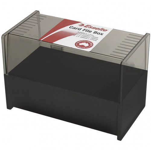 System Card Box - Esselte - 8x5 - Black | Skout Office Supplies