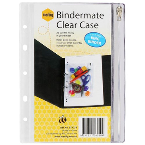Bindermate Pencil Case - Marbig - A5 - Assorted | Skout Office Supplies