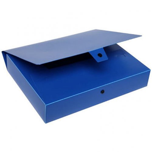 Box File - Marbig - A4 - 60mm PP with Button - Blue | Skout Office Supplies