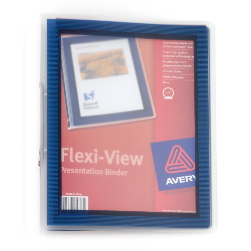Presentation Binder - Avery - A4 - Flexi-View - 2 Ring 12.7mm - Navy ...