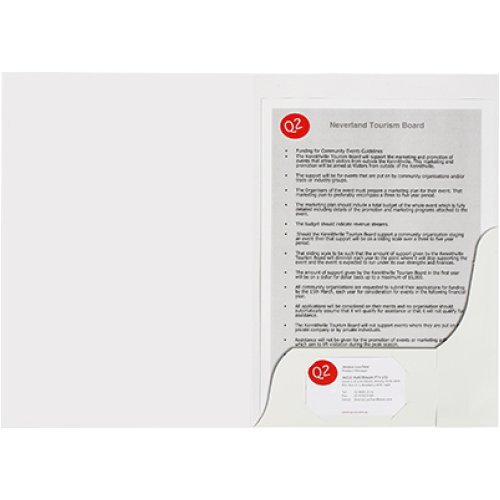 Presentation Folder - Marbig - A4 - White Matt - Box of 50 | Skout ...