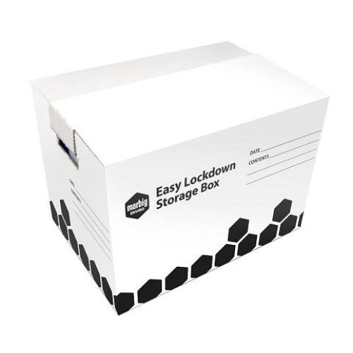 Archive Box - Marbig - Easy Lockdown Storage - 500x385x280mm - Box of 5 ...