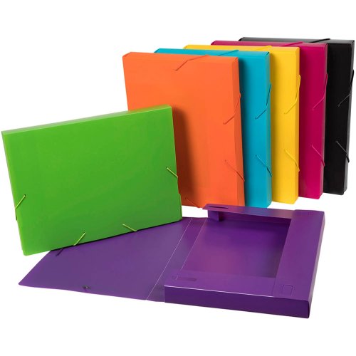 Document Box - Marbig - A4 - Soft Cover - Assorted | Skout Office Supplies