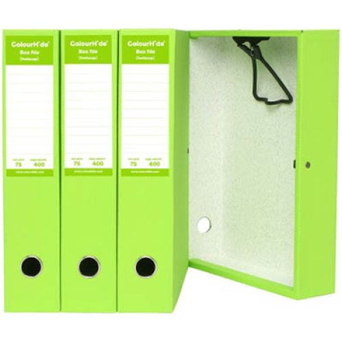 Box File - Colourhide - Foolscap - Green | Skout Office Supplies