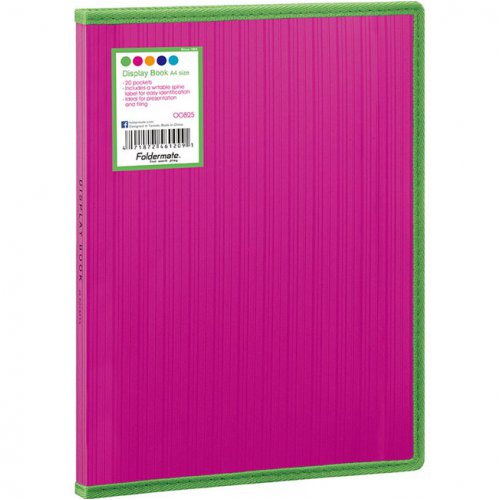Display Book - Foldermate - A4 - Barkode - PP - Fixed 20 Pocket - Pink ...