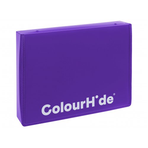Box File - Colourhide - Foolscap - Zipper - Purple | Skout Office Supplies
