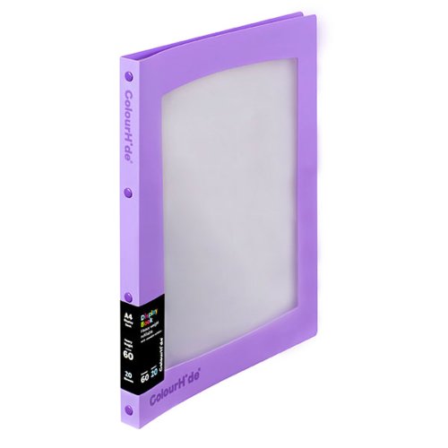 Display Book - Colourhide - A4 - Refillable Insert - 20 Pocket - Purple ...