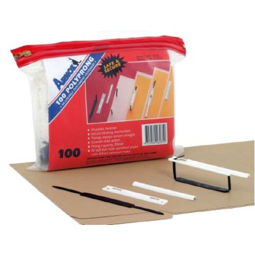 Polyprong File Fastener - Arnos - Plastic - F218 - Pack of 100 | Skout ...