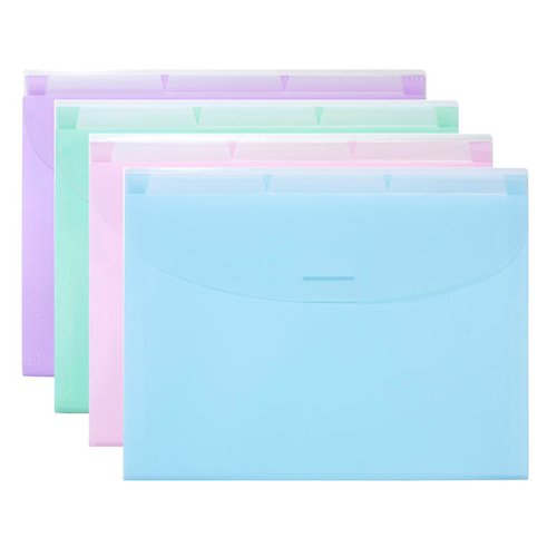 Expanding File - Marbig - 3 Tabs - Pastel Assorted | Skout Office Supplies