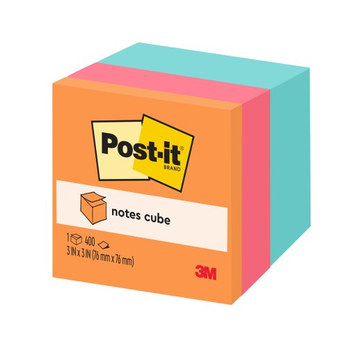 Post-it Notes Super Sticky - 2059-AQ - 76x76mm Capetown - Cube 400 ...