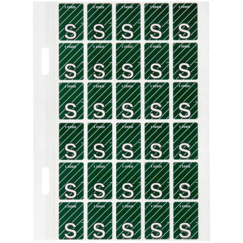 Lateral File Label - Avery - Top Tab - Colour Code S - Dark Green Str ...