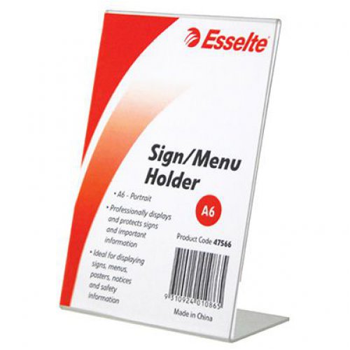 Menu/sign Holder - Esselte - A6 - Slanted - Portrait | Skout Office ...