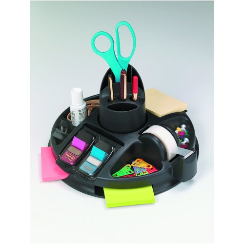 Desk Organiser - Post It - C91 - Rotary - Black | Skout Office Supplies