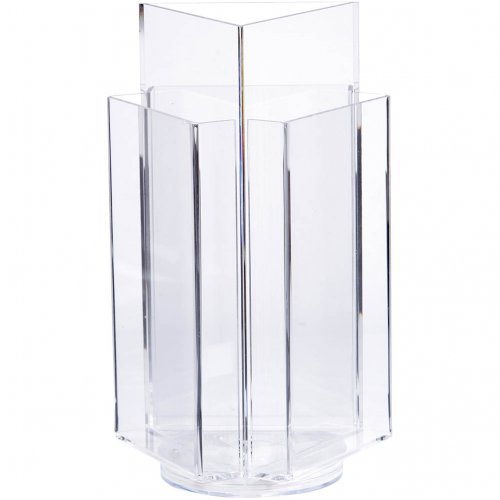 Tri Rack Brochure Holder - Esselte - Free Standing Rotating DL - Clear ...