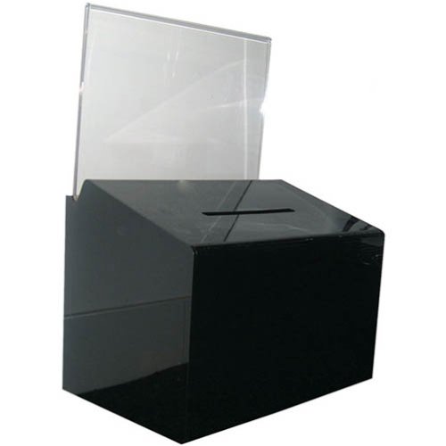 Deflecto - Lockable A5 Landscape Smoke - Ballot Box | Skout Office Supplies