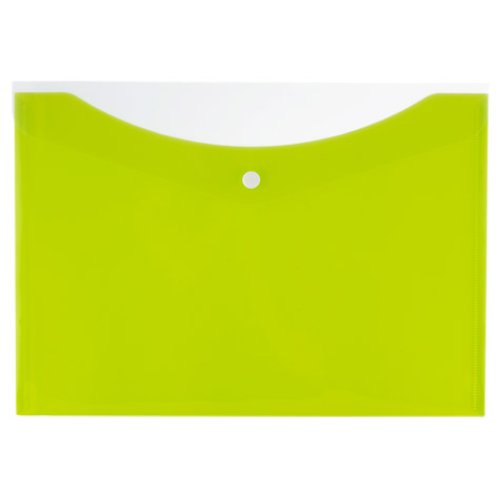 Document Wallet - Beautone - A4 - PP with Button Closure - Caribbean Lime | Skout Office Supplies
