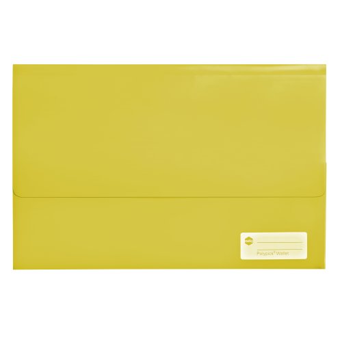 Document Wallet - Marbig - Foolscap - Polypick - Translucent Yellow ...