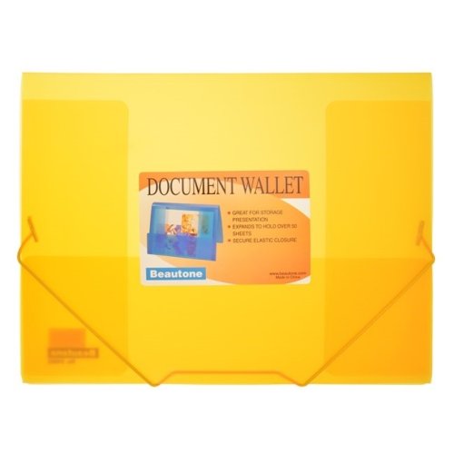 Document Wallet - Beautone - A4 - 3 Flap - Frost Orange | Skout Office ...