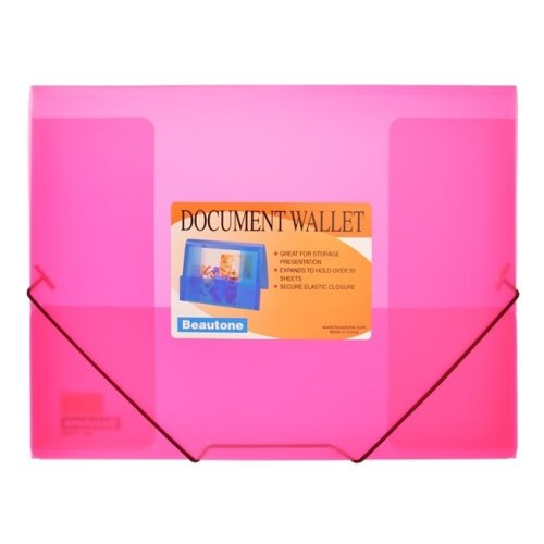 Document Wallet - Beautone - A4 - 3 Flap - Frost Red | Skout Office ...