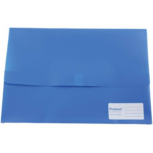 Document Wallet - Protext - Foolscap - Polyprop - Velcro Closure - Blue ...