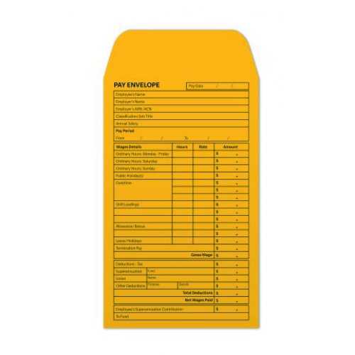 11B Envelope - Tudor - Printed Pay Envelopes - Press Seal - Box of 500 ...