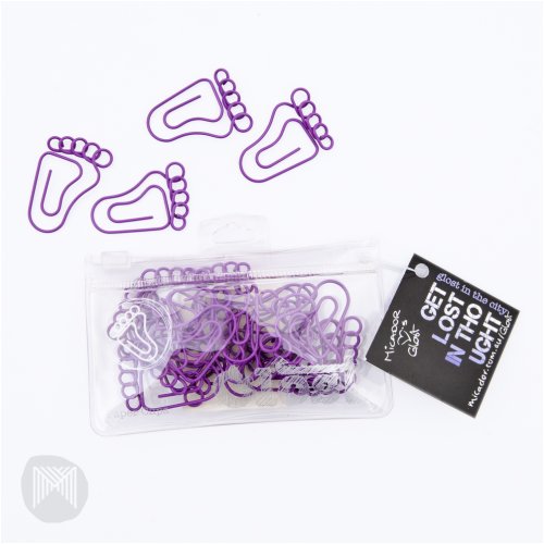 Micador - Feet Paper Clips - Purple (20 Pack) | Skout Office Supplies