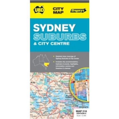Map Gregory's Sydney City and Suburbs Pocket 218 7th Edition | Skout ...