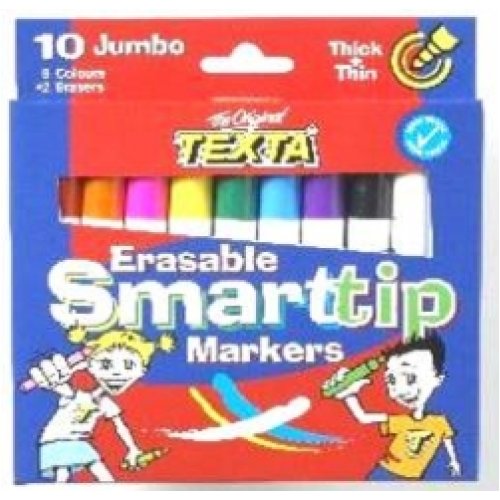 Marker Texta Smart Tip Jumbo Erasable 10's | Skout Office Supplies