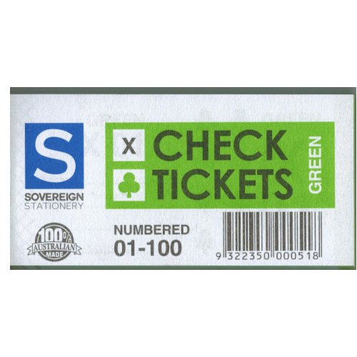 Check Tickets Books - Sovereign - 1-100 - Name/Address | Skout Office ...