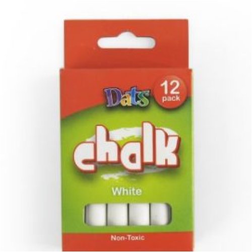 Chalk - Dats - White - Box of 12 Sticks | Skout Office Supplies